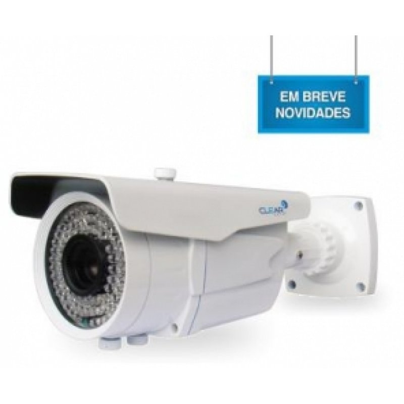 Câmera IR Bullet AHD 720p 1.0MP Varifocal 42 leds 45m Lente 2,8mm Clear ...